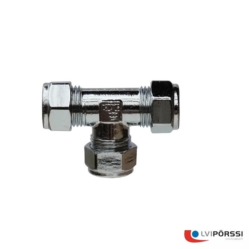 Kromattu Puserrus T-Liitin | Kromatut puserrusliittimet | Messinkituotteet ja putkiliittimet ...